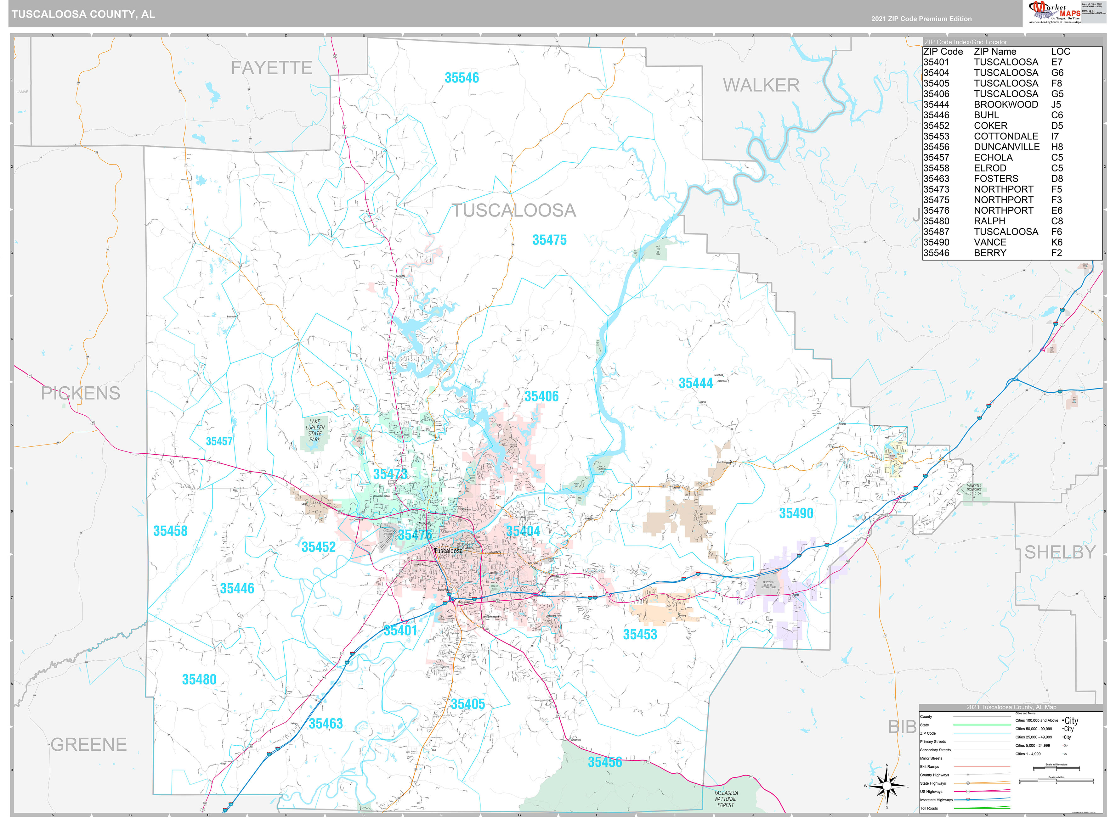 Tuscaloosa Al Zip Code Map - United States Map